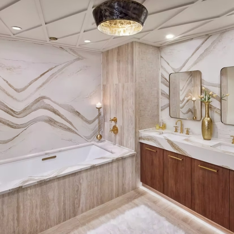 Quartz Shower Walls and Tub Surrounds